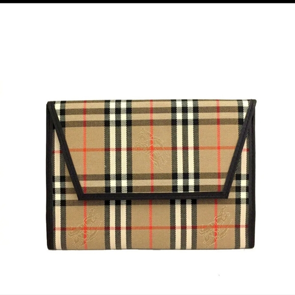 Burberry | Other | Burberry Nova Check Canvas Leather Notebook Cover ...